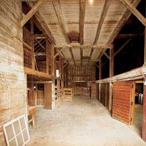 Framed interior of the house.