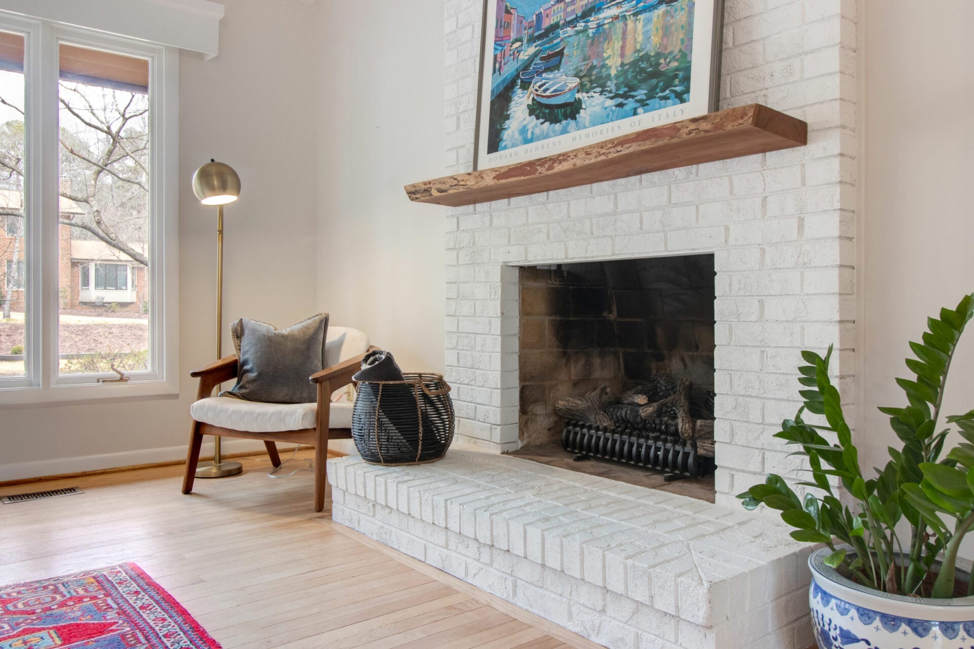 How To Paint a Brick Fireplace - This Old House